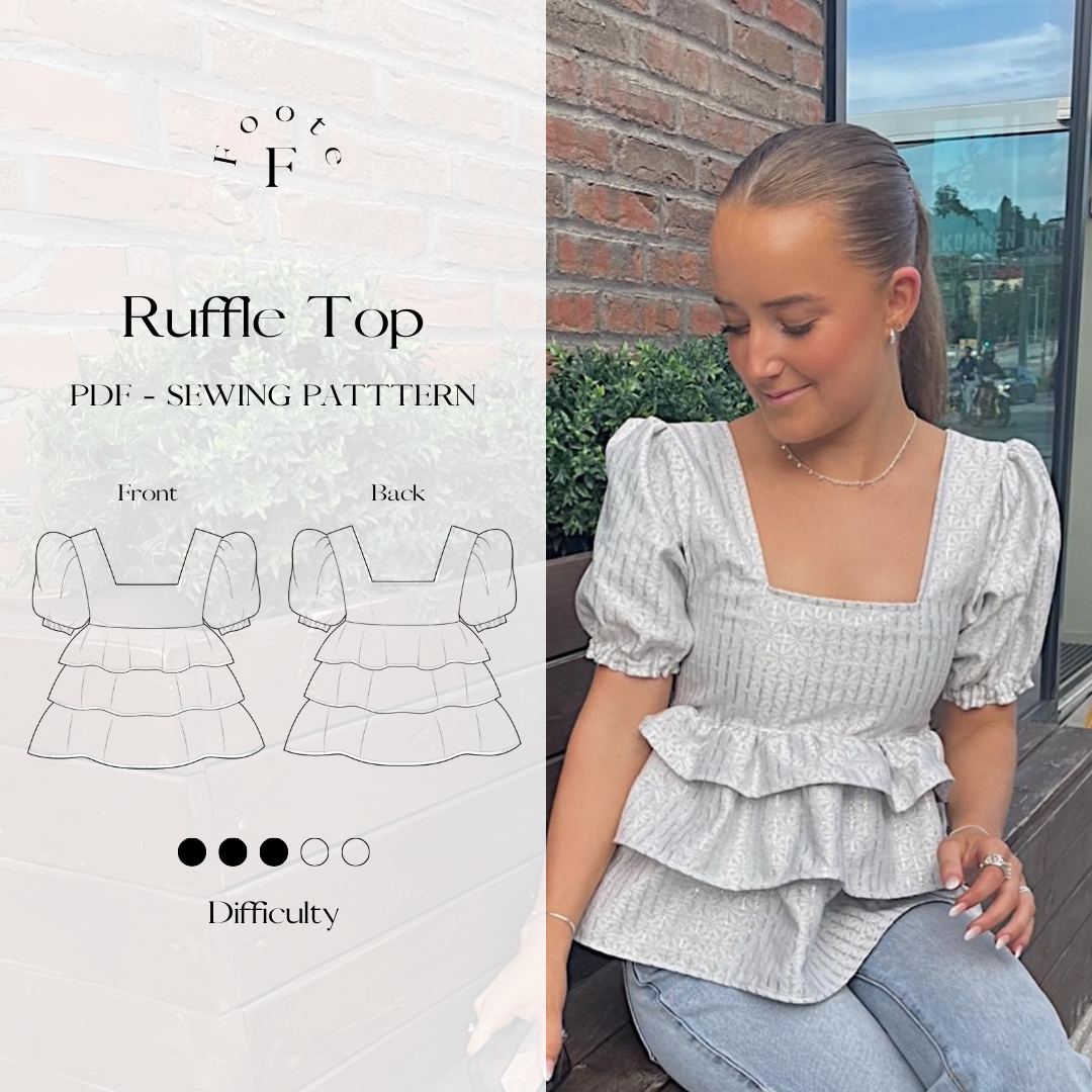 Ruffle Top | Sewing pattern | Printable (NEW) – Footestudio